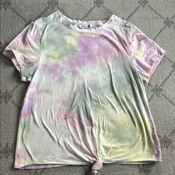 Earth Yoga | Tops | Earth Yoga Tie Dyetie Front Short Sleeve Tee | Poshmark